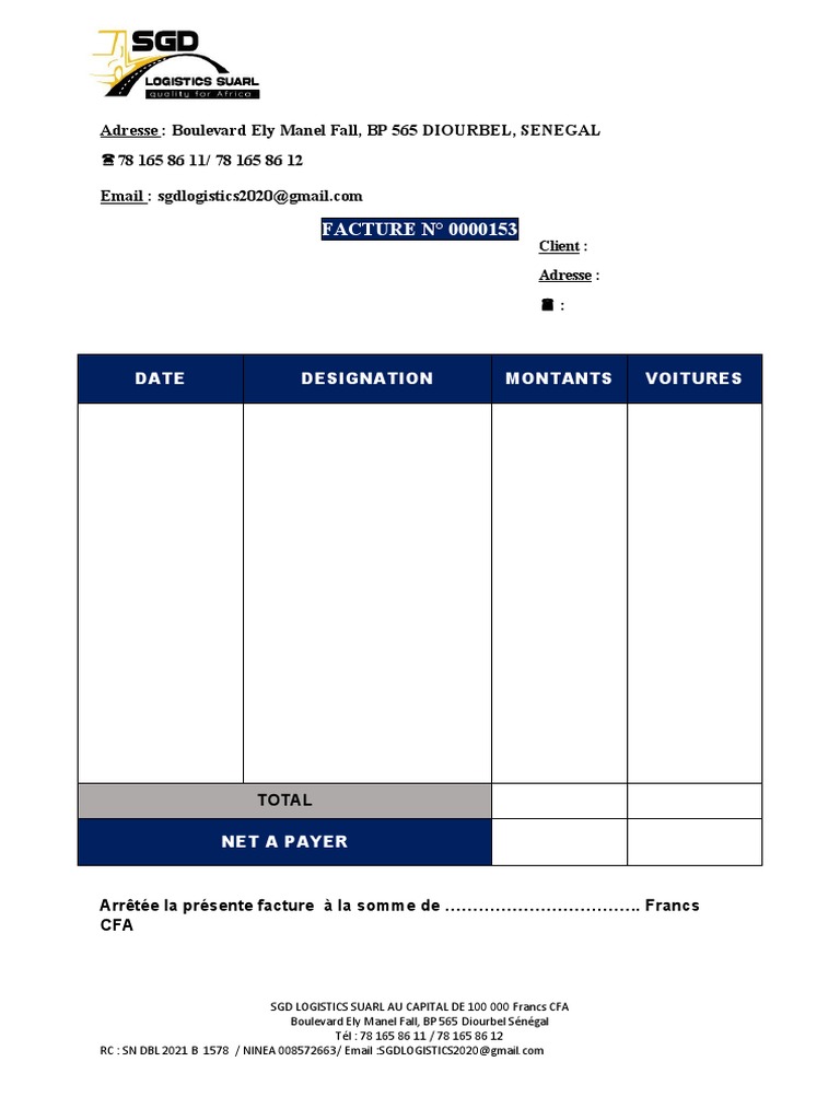 Exemplaire Facture SGD | PDF