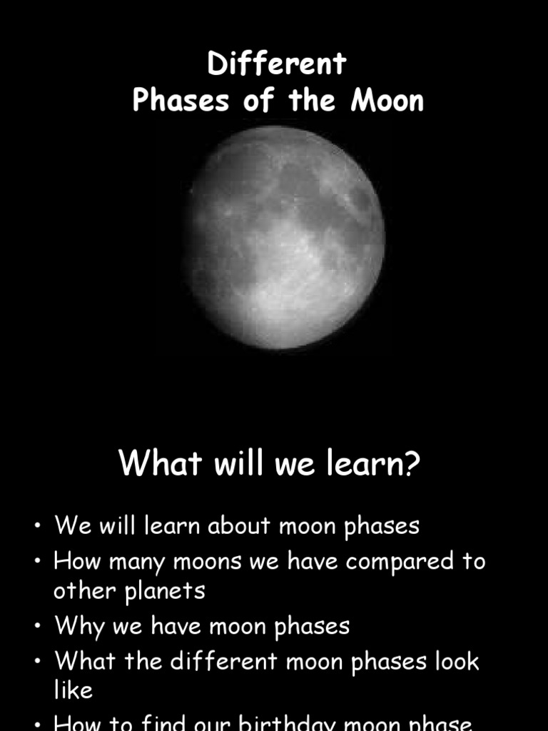 Moon Phases Ppoint Use This | PDF