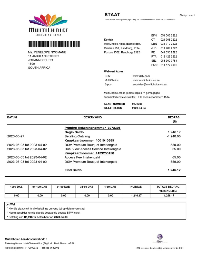 Toaz - Info-Dstv-Statement-Pr - Penelope | PDF