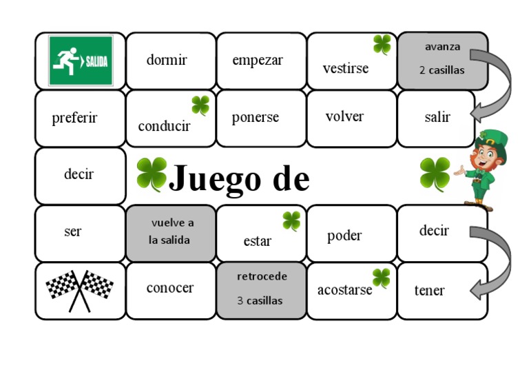 Tablero Juego Conjugación | PDF