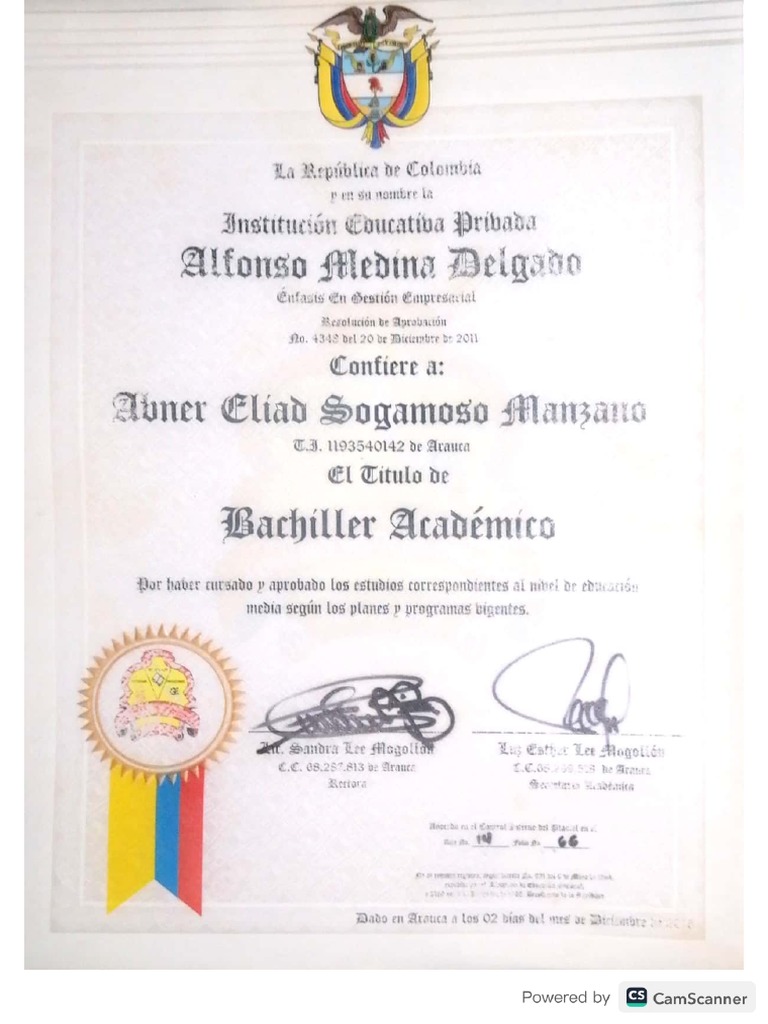 Diploma Y Acta De Bachiller Pdf Pdf