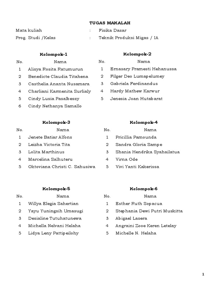 Tugas Makalah Fisika Dasar PDF | PDF