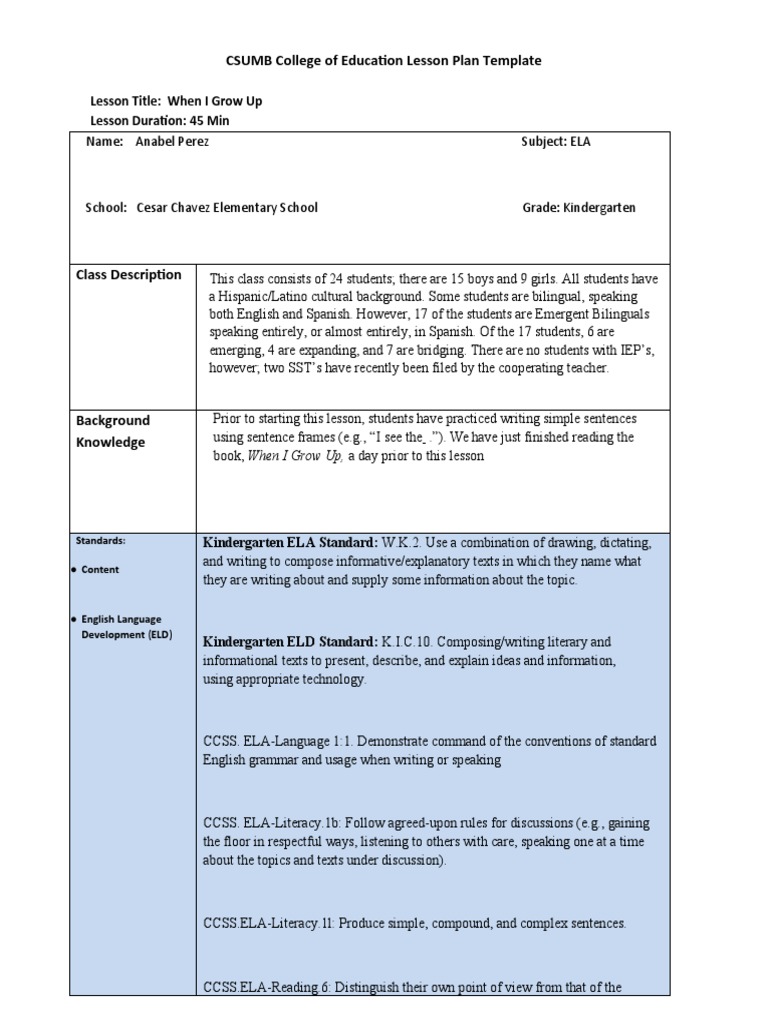 ED 611 FINAL LESSON PLAN | PDF