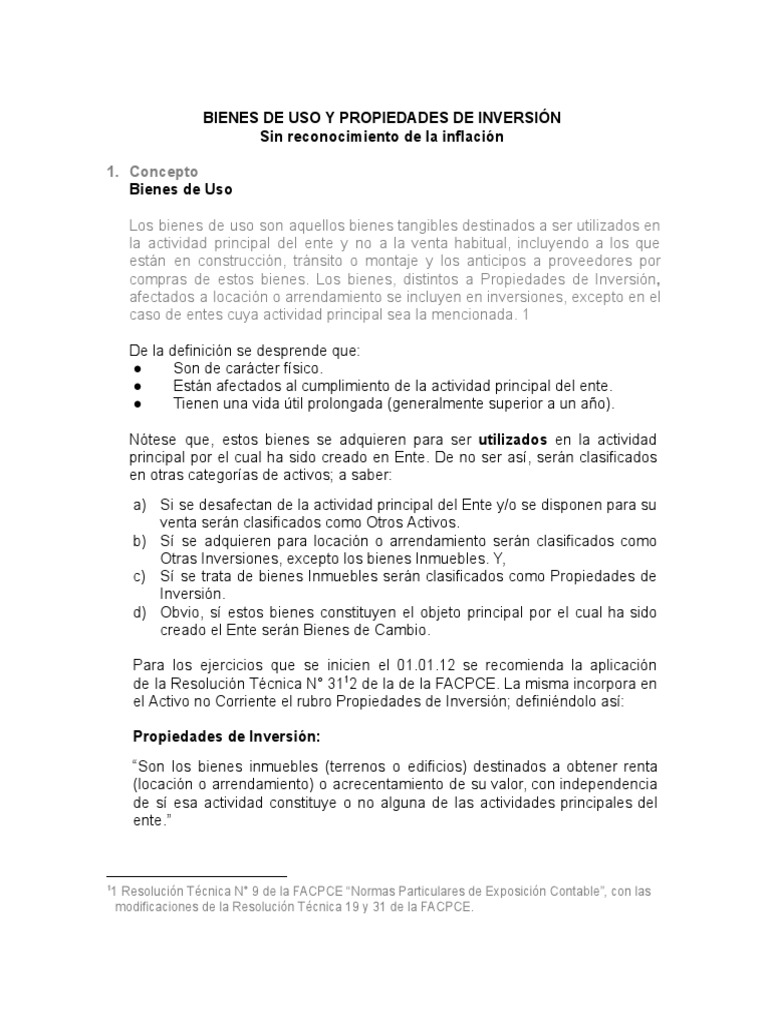 8 Bienes de Uso y Propiedades de Inversión - Teoria PDF | PDF