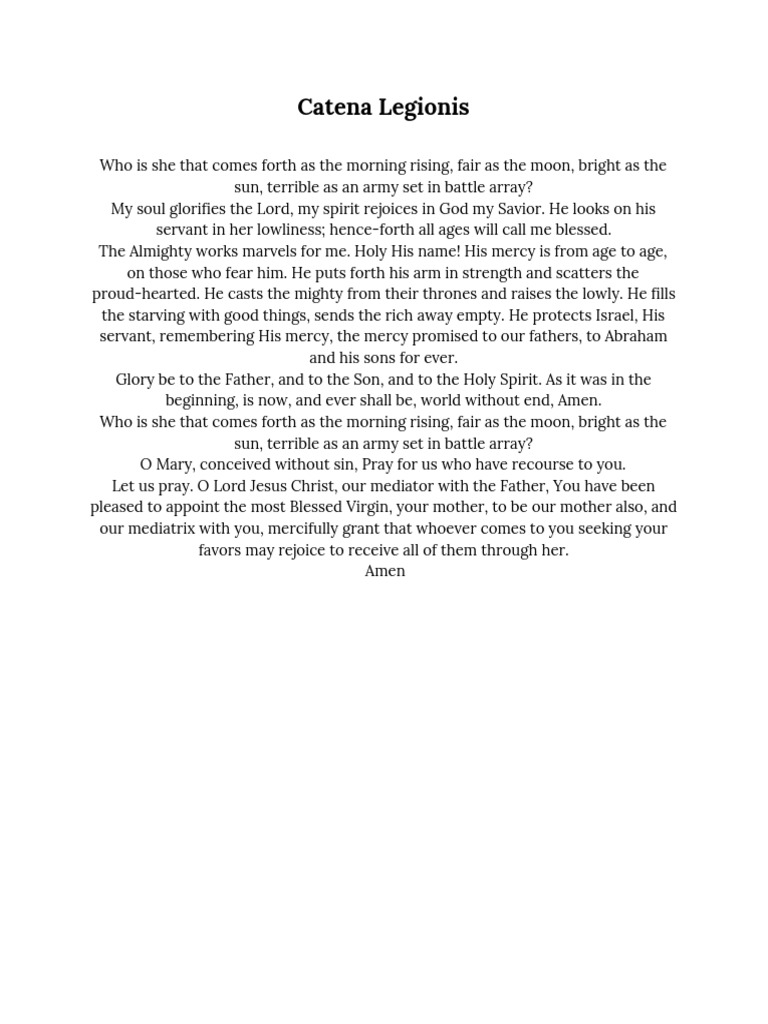 Catena Legionis PDF | PDF