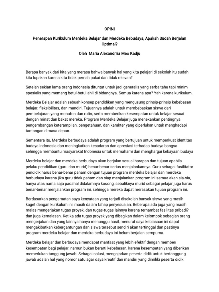 Opini Niken PDF | PDF