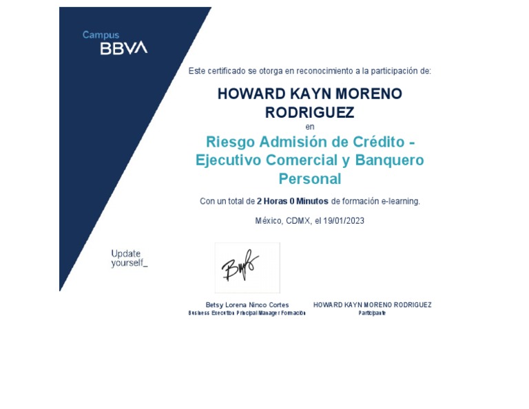 Certificado Cajero Comercial | PDF