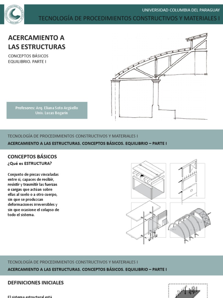 Clase 12 - Acercamiento A Las Estructuras - Conceptos Básicos y Equilibrio | PDF