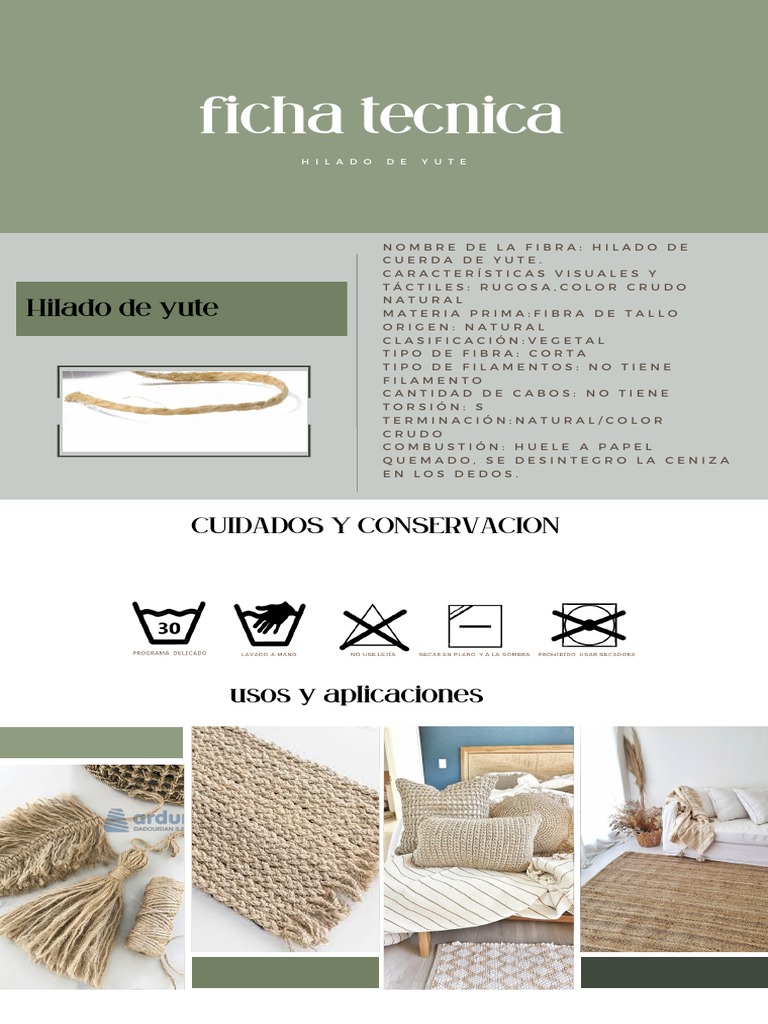 Ficha Tecnica Yute | PDF