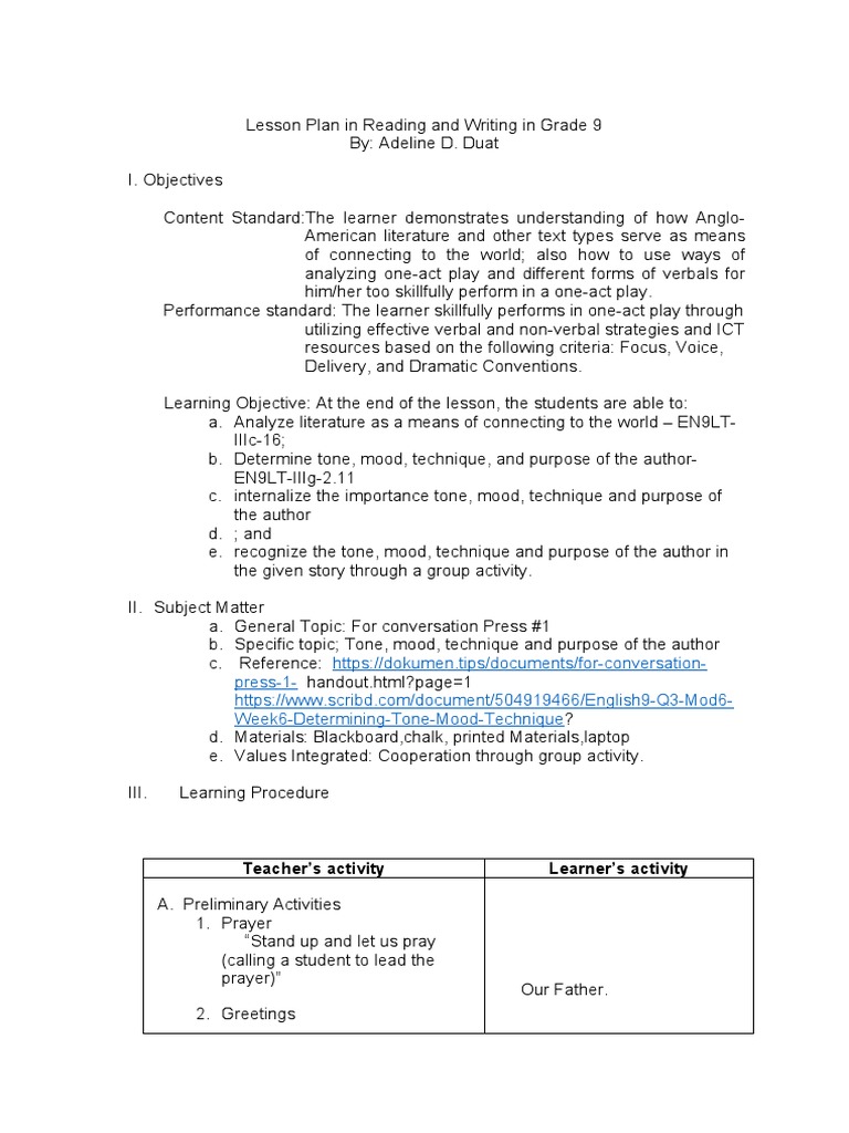 Analyzing Tone in "For Conversation Press #1" | PDF