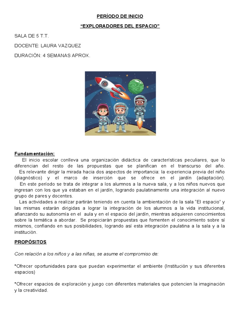 Exploradores del Espacio para Niños | PDF