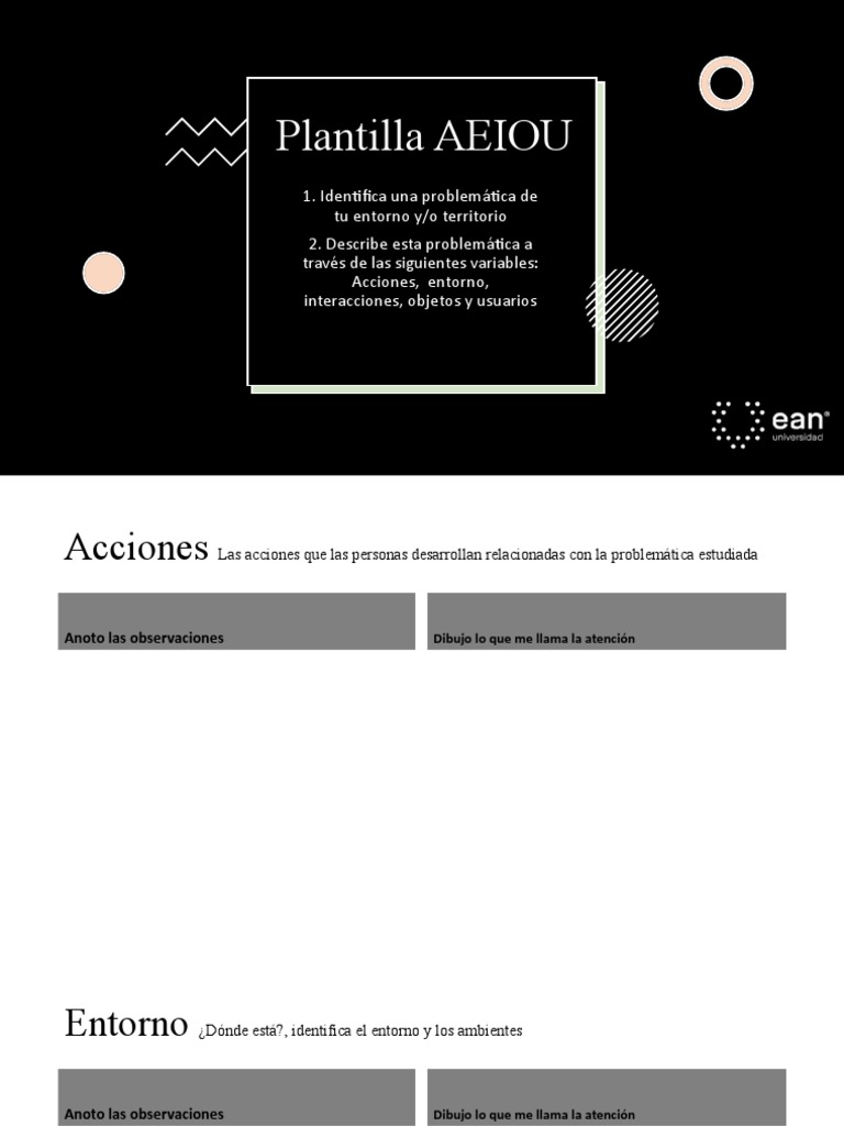 Plantilla AEIOU | PDF