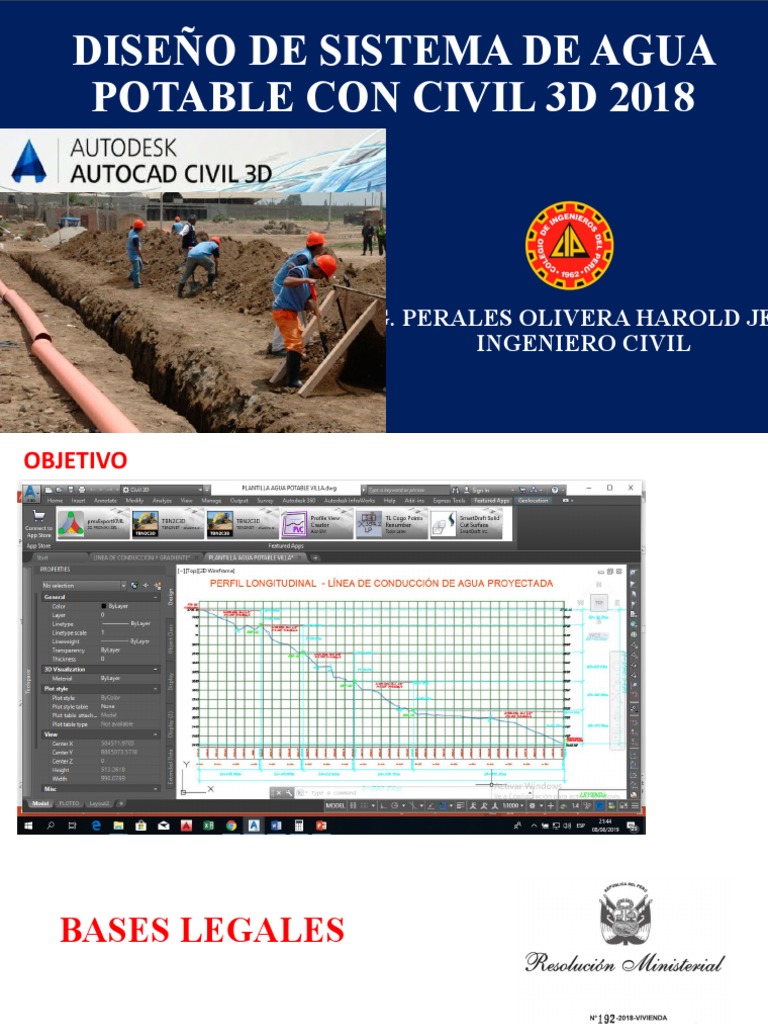Civil 3D Agua Potable | PDF | Diseño | Ingeniería