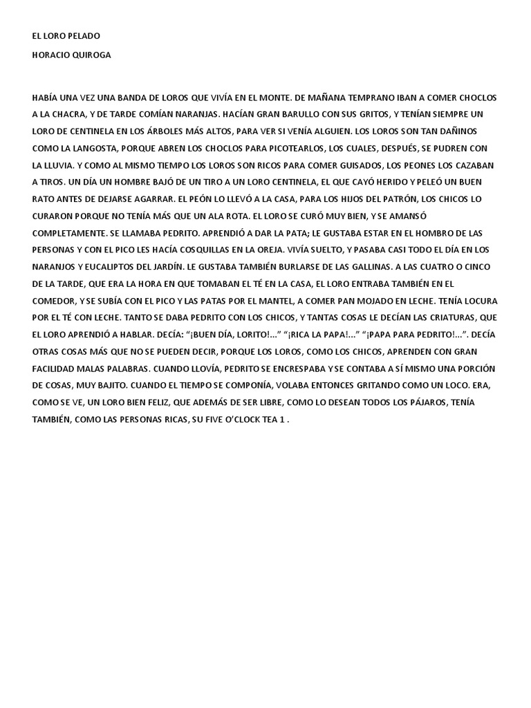 Introduccion El Loro Pelado | PDF