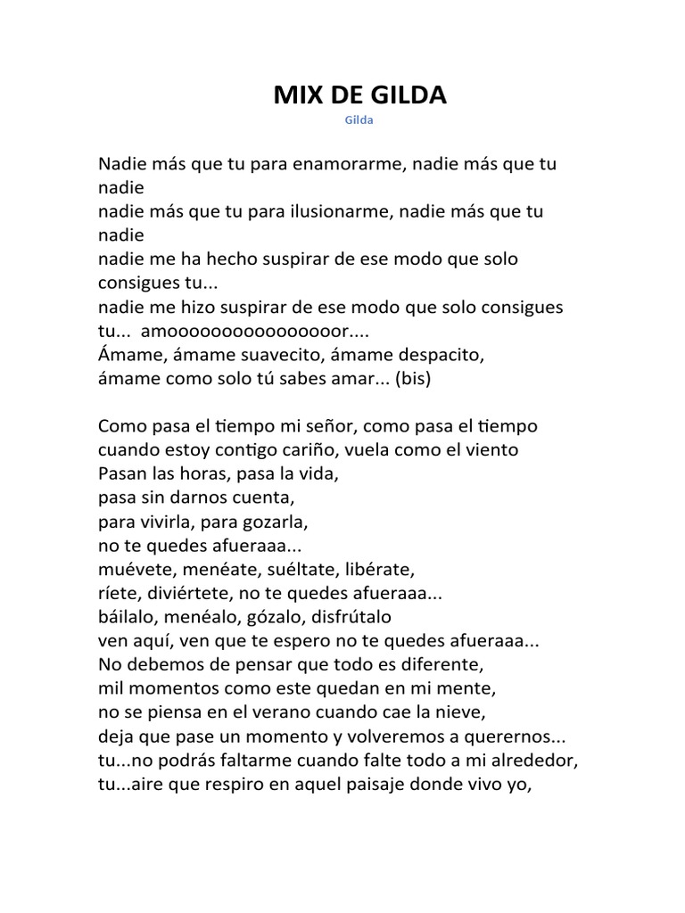 Mix de Gilda-Gilda | PDF