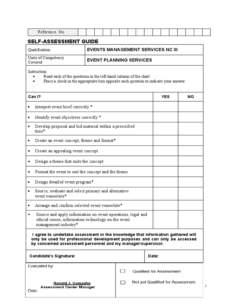 SAG - Events management Services NC III | PDF | Information