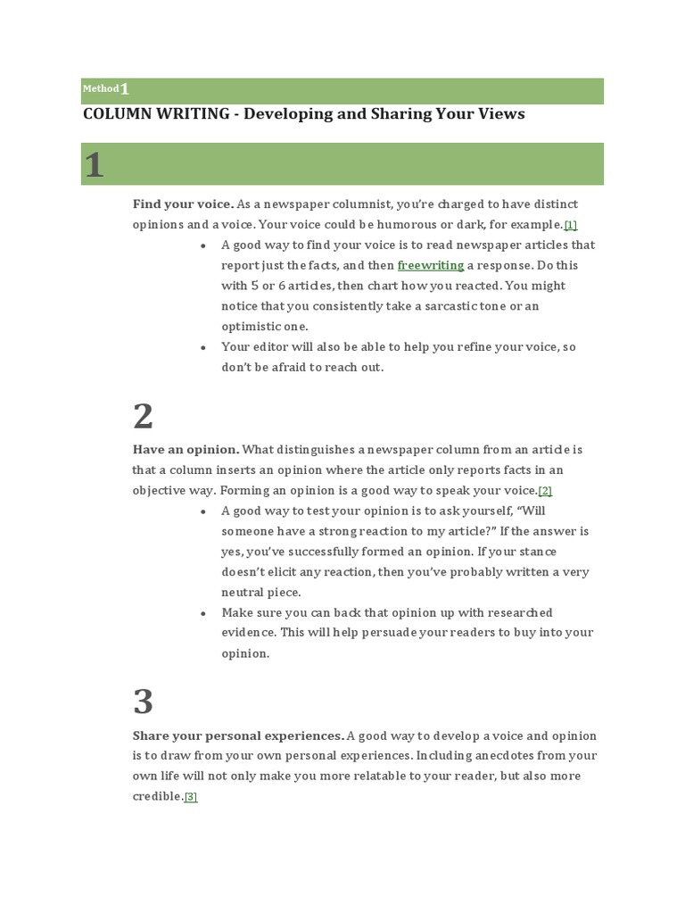 Column Writing Lecture | PDF | Newspapers | Jargon