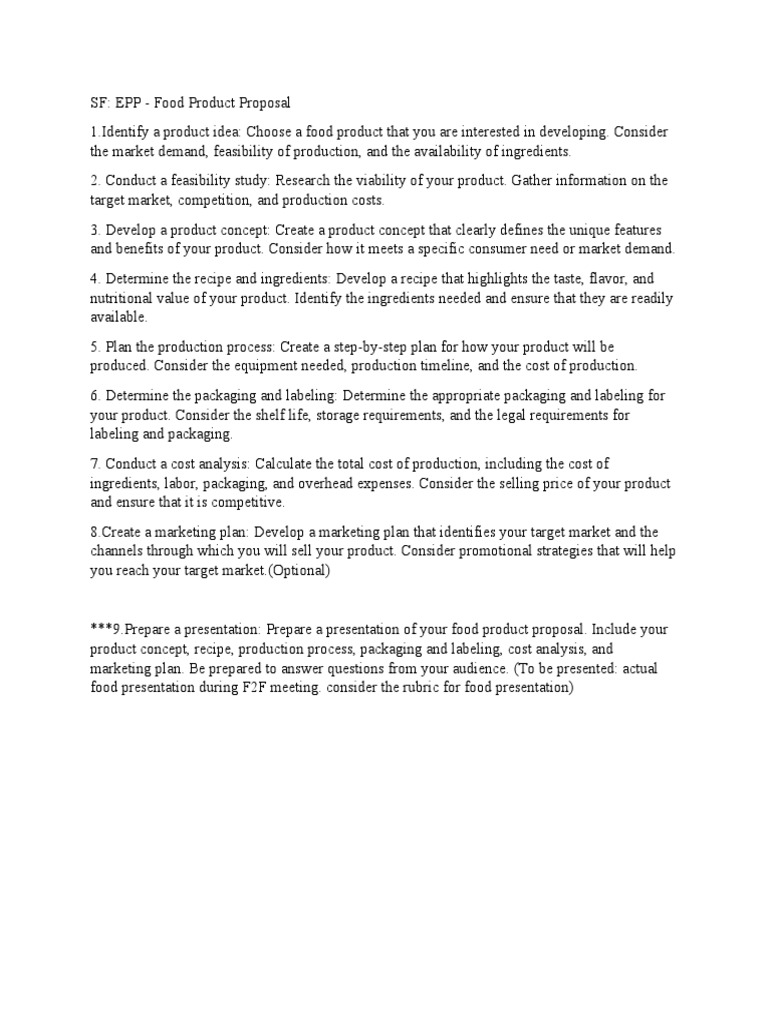 Food Product Development Guide | PDF