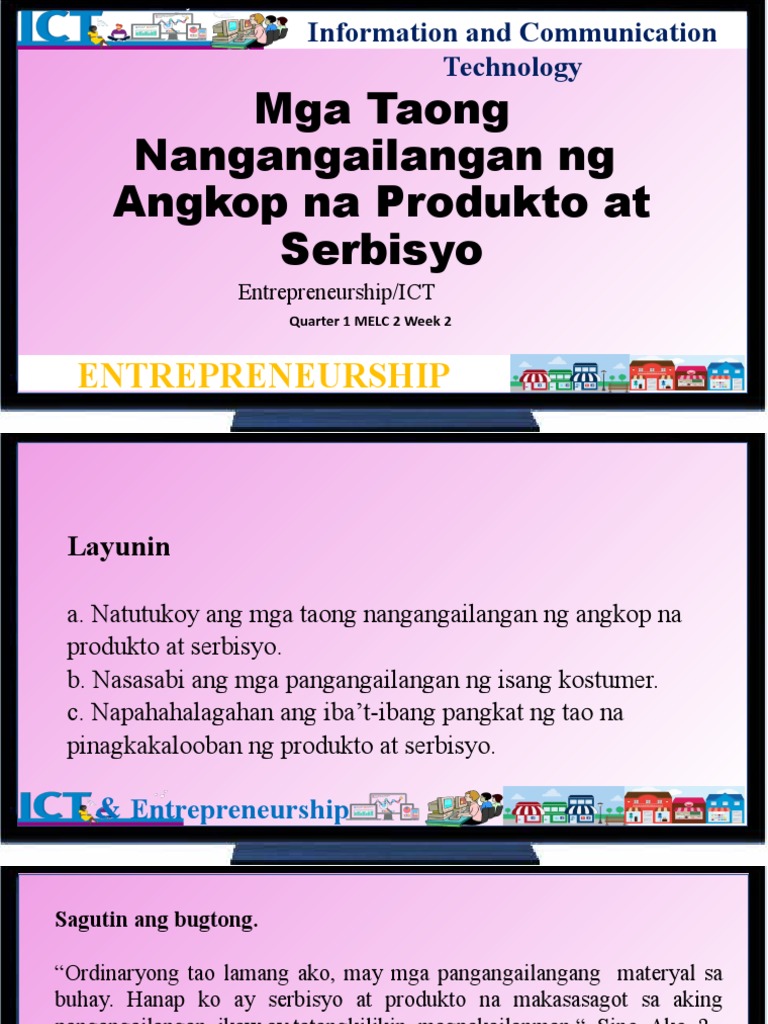 EPP Entrep ICT Q1 MELC 2 Week 2 | PDF