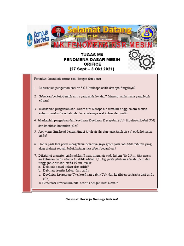 Tugas Minggu 6-Orifis | PDF