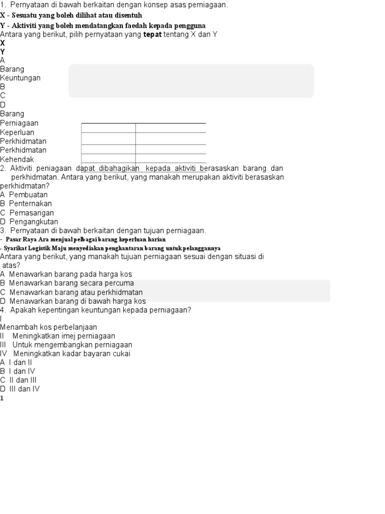 400 Set Soalan Objektif | PDF
