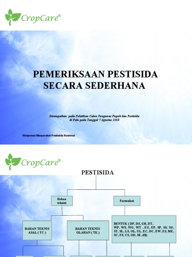 Pemeriksaan Pestisida Secara Sederhana | PDF