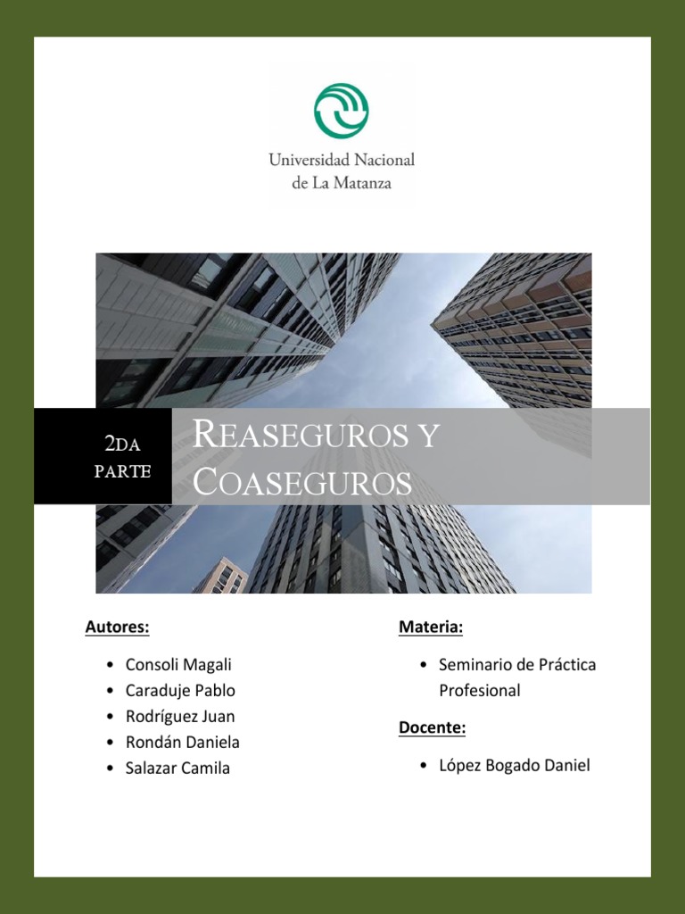 Reaseguros y Coaseguros: Análisis y Ejemplos | PDF | Reaseguro | Seguro