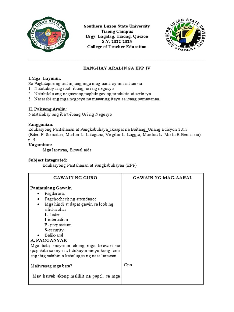 EPP-IV-DEMO-1.docx | PDF