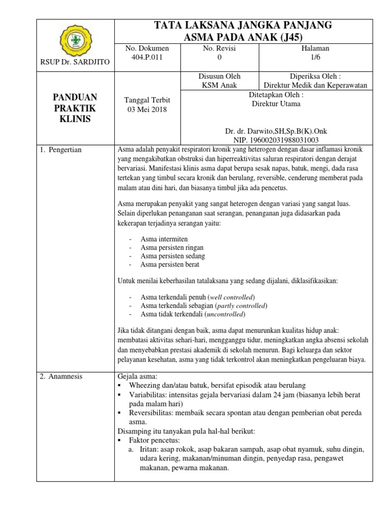 PPK Tata Laksana Jangka Panjang Asma | PDF
