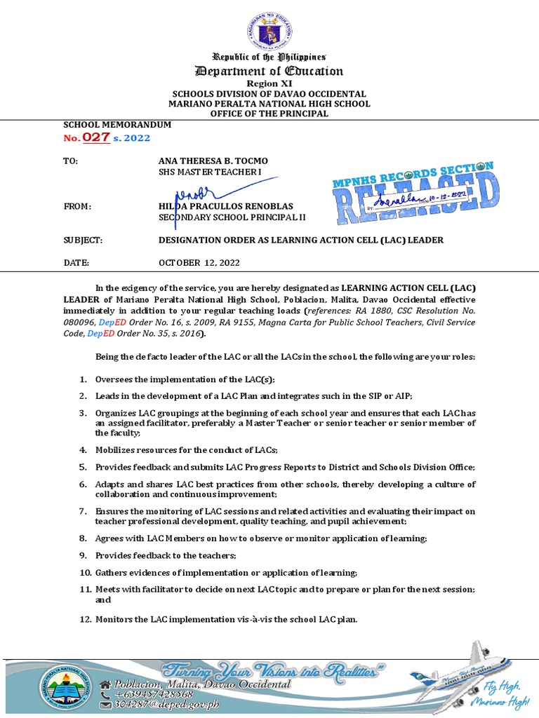 SM - s2022 - 027 LAC LEADER PDF | PDF