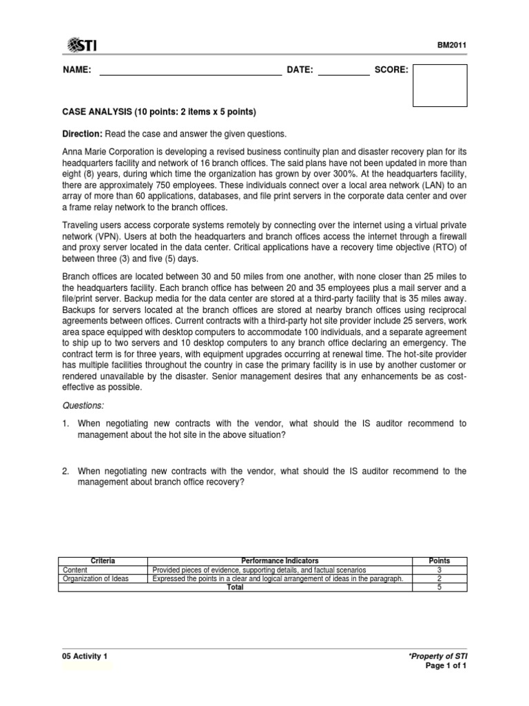 05 Activity 1 | Download Free PDF | Computer Network | Data Center