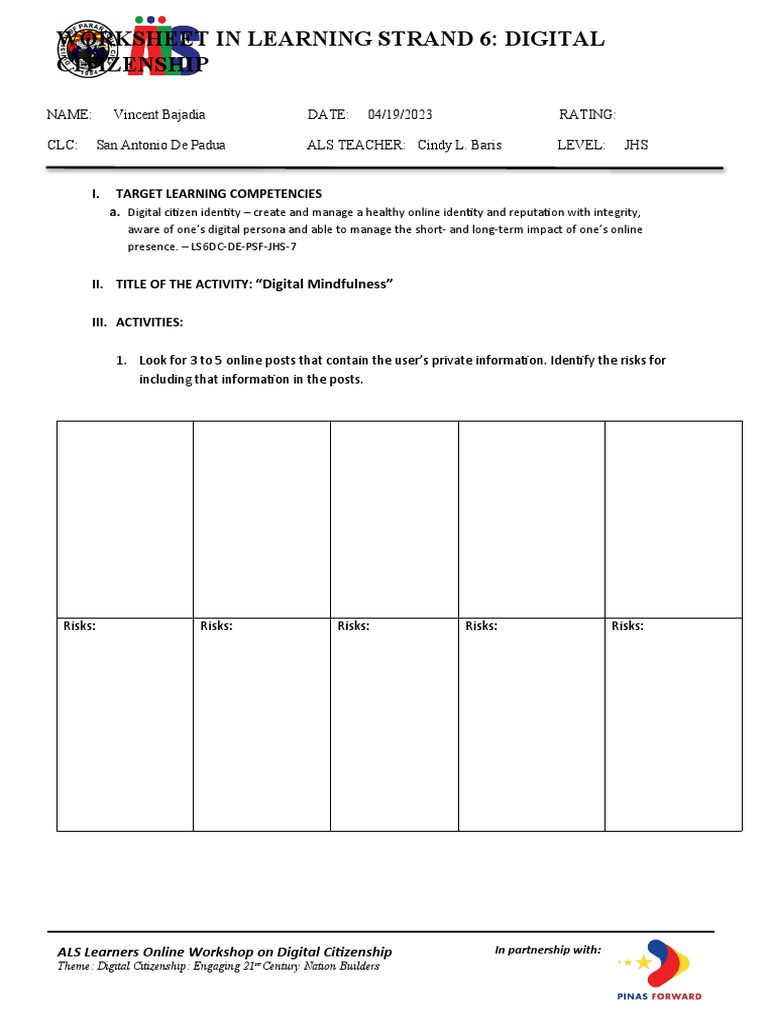 LS6 Digital Mindfulness | PDF