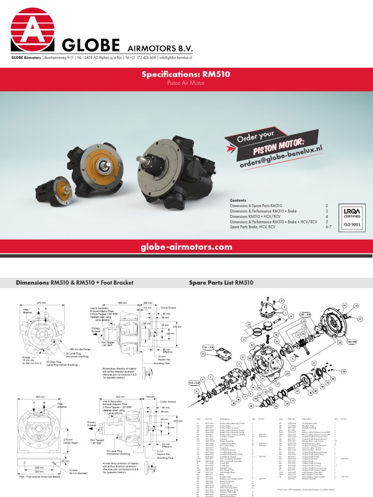 GLOBE Specifications RM510 | PDF