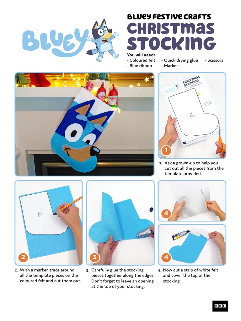 Bluey Christmas Stocking | PDF