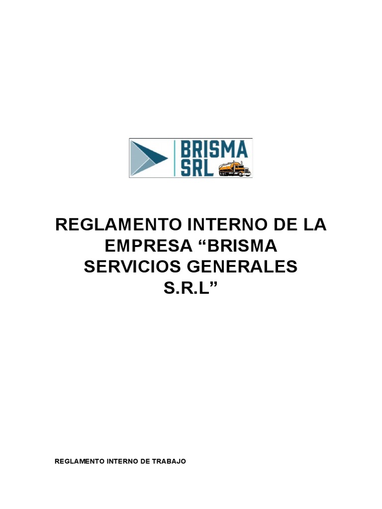 Reglamento Interno de Brisma S.R.L. | PDF