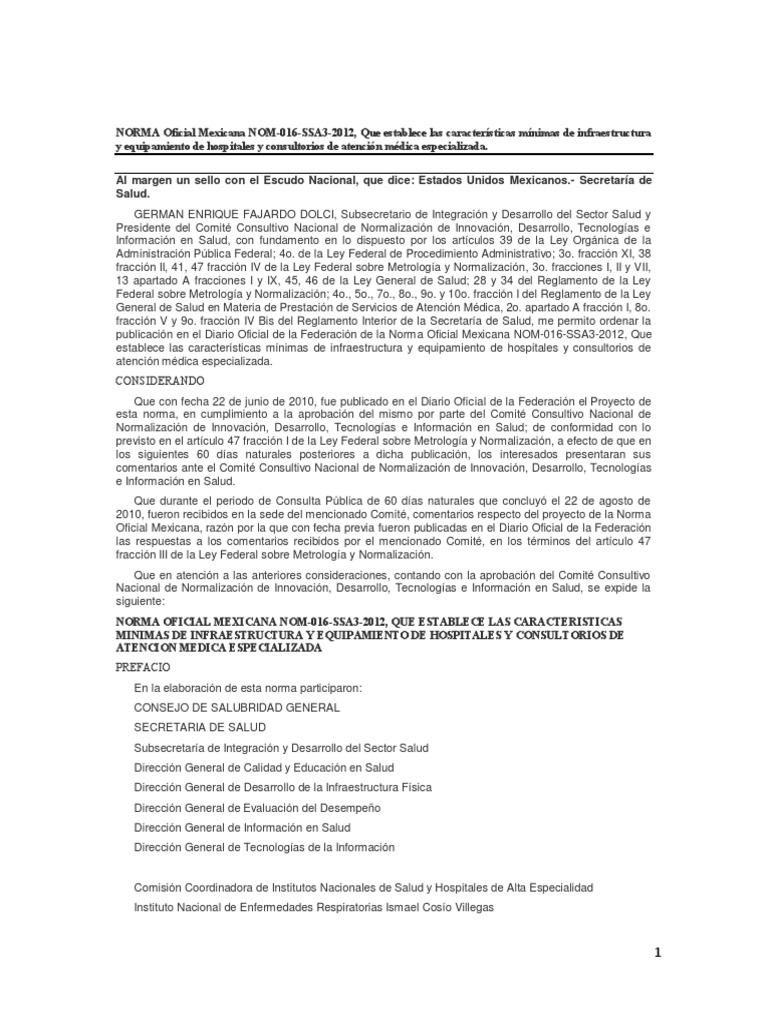 Nom-016-Ssa3-2012 PDF | PDF