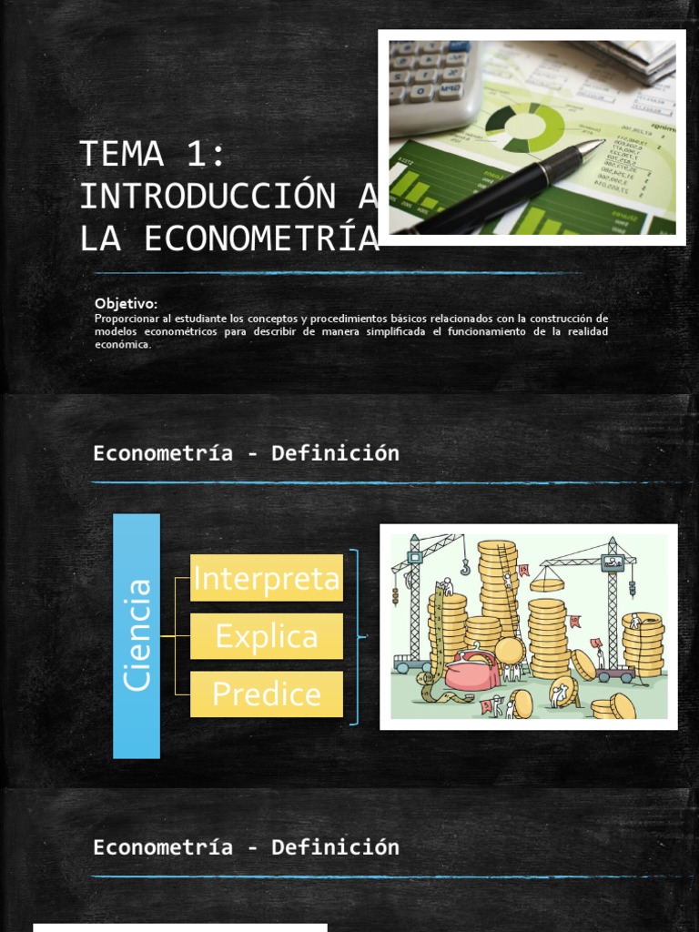 Tema 1 - Introducción A La Econometría | PDF