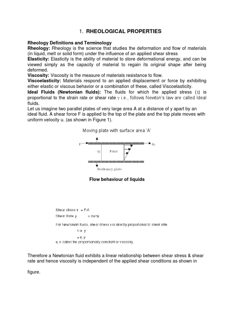Rheological Properties | PDF