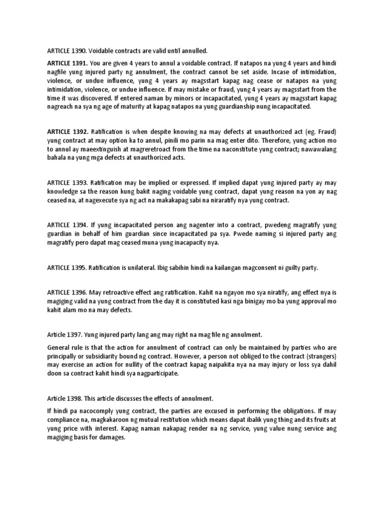 Understanding Voidable Contracts and Ratification | PDF