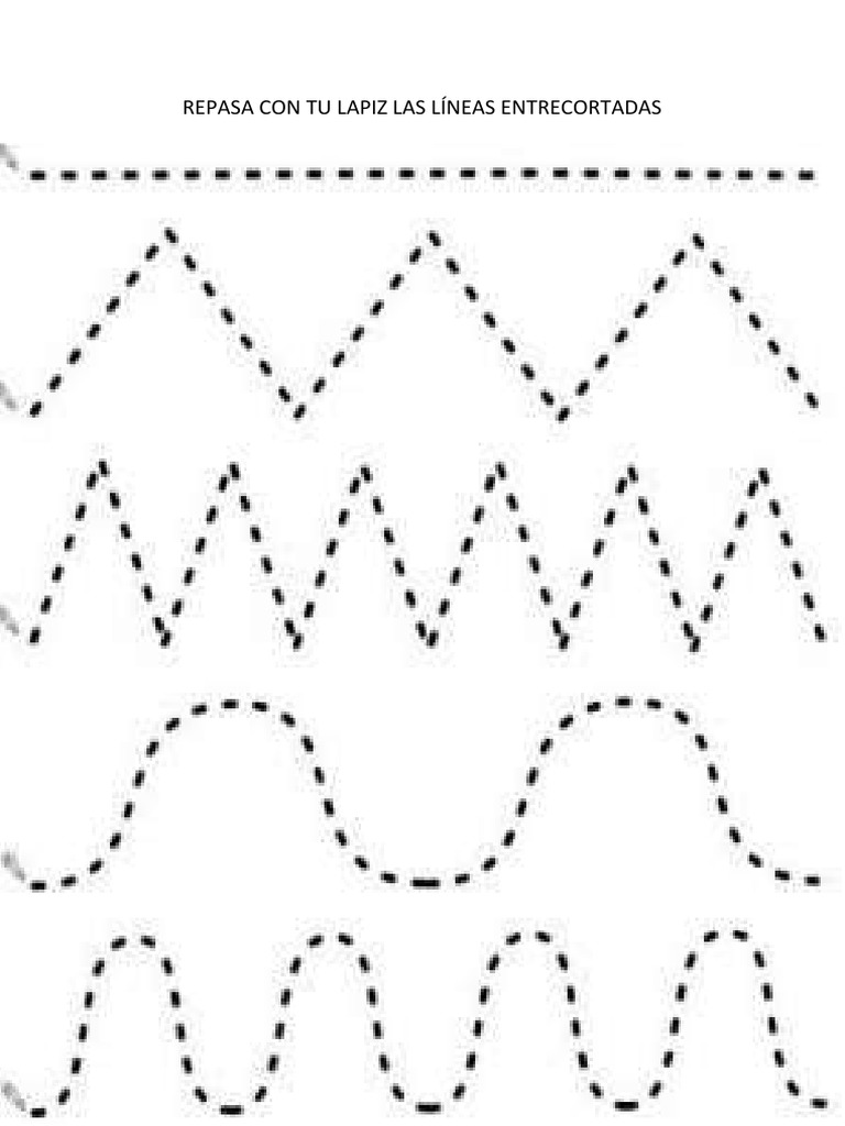 Repasa Con Tu Lapiz Las Líneas Entrecortadas | PDF