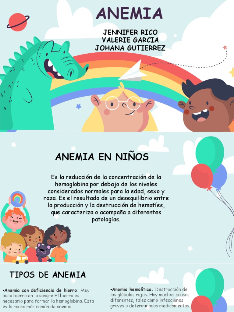 Anemia en Niños: Tipos y Tratamientos | PDF