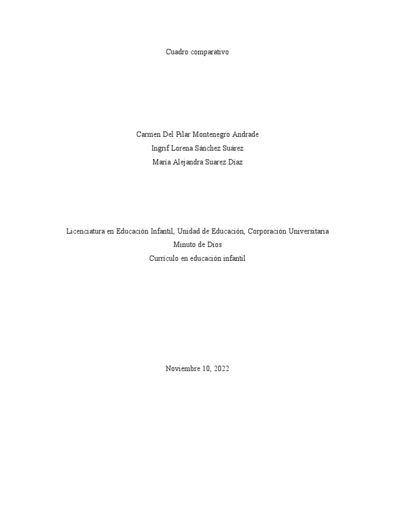 Cuadro Comparativo Curriculo | PDF Cuadro Comparativo Curriculo | PDF