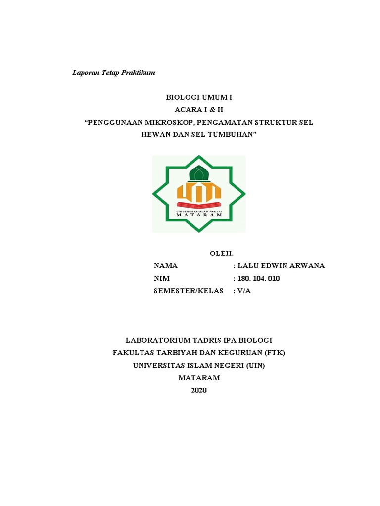 Contoh Laporan Tetap Praktikum | PDF Contoh Laporan Tetap Praktikum | PDF