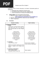Detailed Lesson Plan Grade 1 English | PDF | Teachers | Lesson Plan