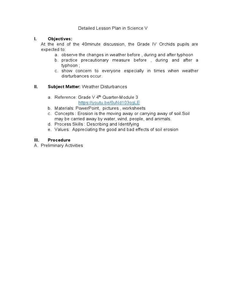 Detailed Lesson Plan in Science V | PDF