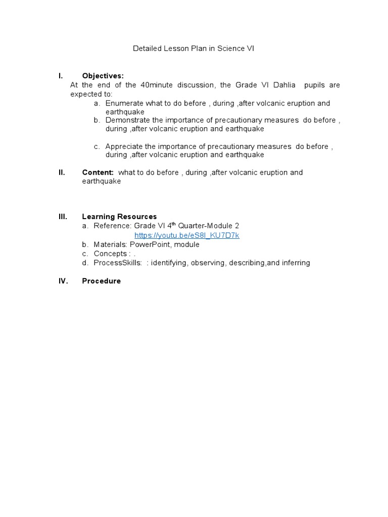 Detailed Lesson Plan in Science VI | PDF