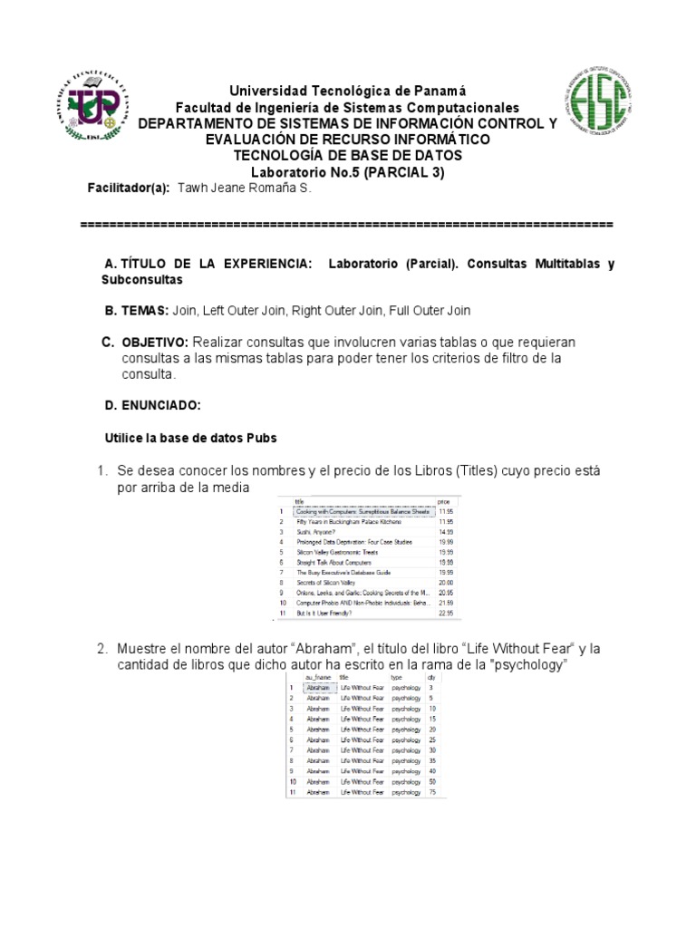 Consultas SQL Multitablas y Subconsultas | PDF