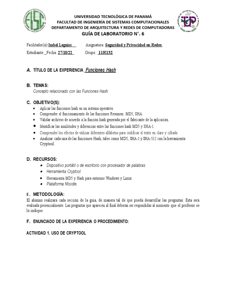Guía de Lab: Funciones Hash | PDF