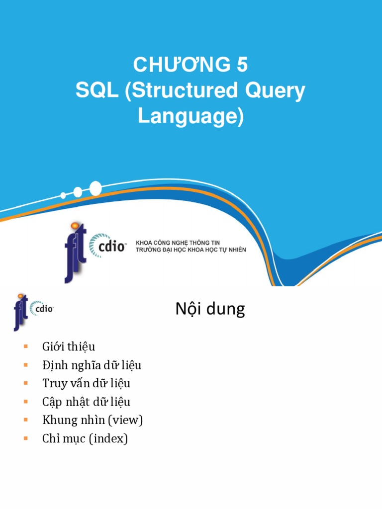 CTT102-Chuong 5-SQL | PDF