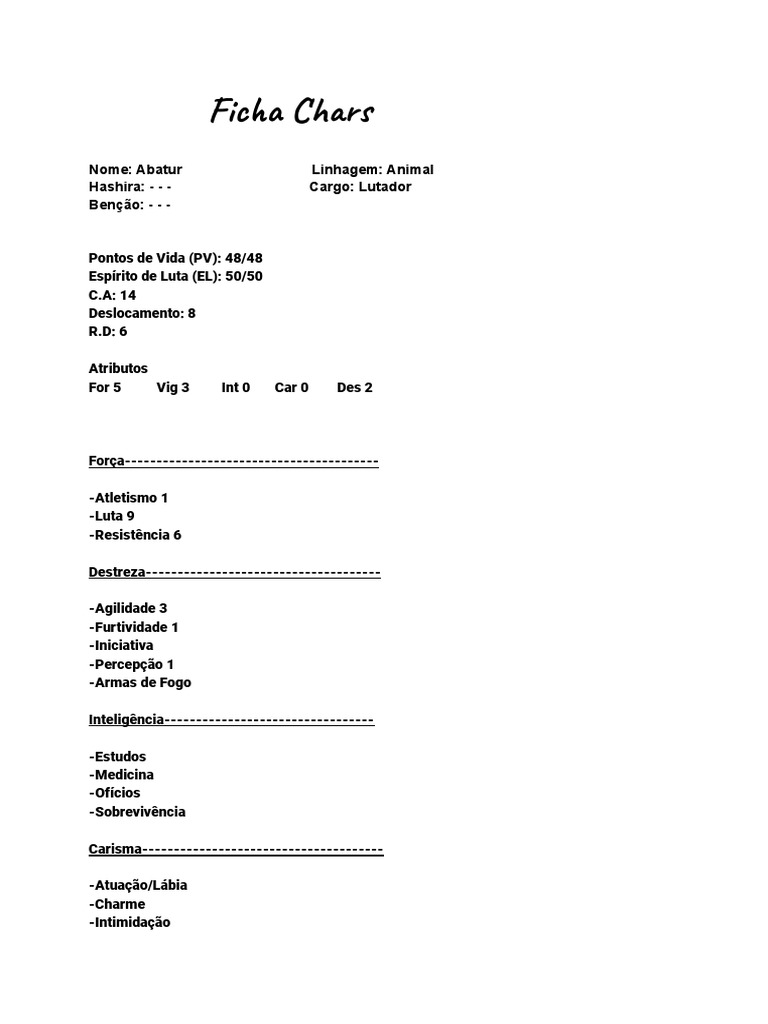 Ficha Abatur PDF | PDF